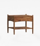 Aviator Bedside Table - 100% Solid Wood, Soft Closing Drawer Mechanism